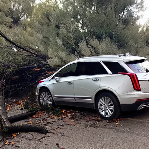 Cadillac XT5 bursting into flames after crashing into | Stable ...