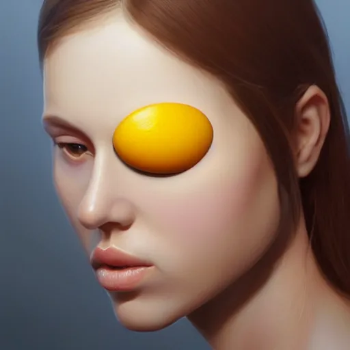 face with egg on it hyperrealistic portrait, photo | Stable Diffusion ...