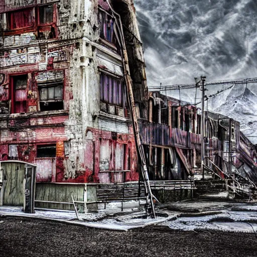 highly detailed urban landscape, decay, antarctica, | Stable Diffusion ...