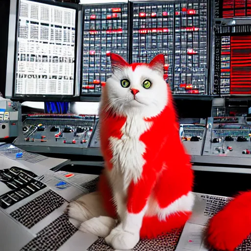 ragdoll cat working in the control room of a nuclear | Stable Diffusion ...