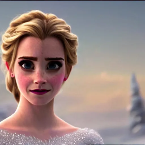 emma watson as elsa in frozen | Stable Diffusion