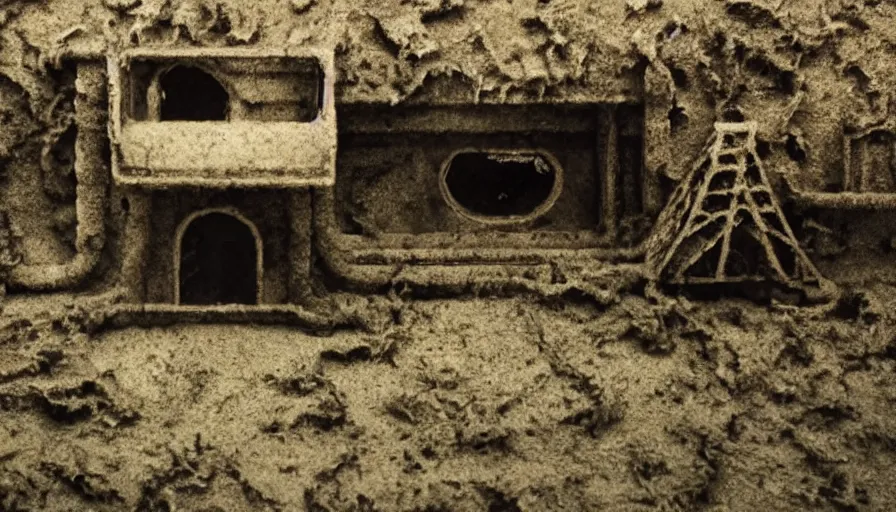 Big budget horror movie, undersea structure seen from | Stable ...