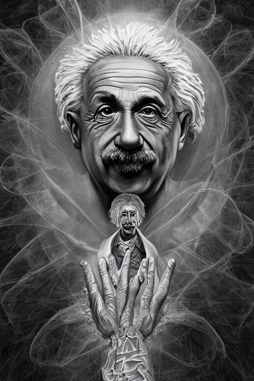Albert Einstein Centered, uncut, unzoom, symmetry. | Stable Diffusion ...