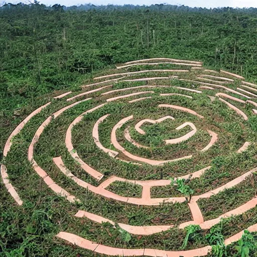 an architectural plan view of a labyrinth of the | Stable Diffusion ...