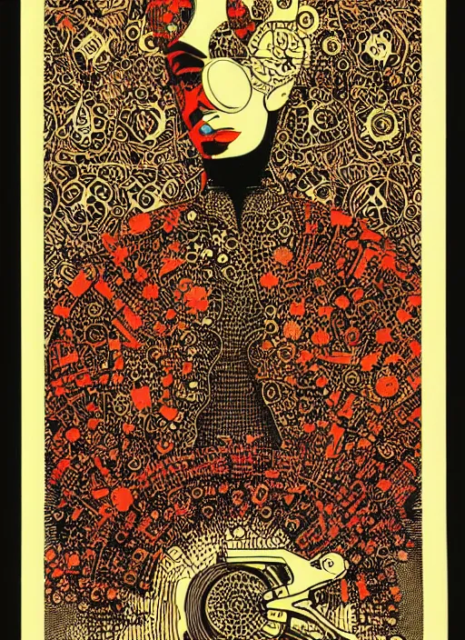 A wandering mind, screen print, art by Chuck Sperry, | Stable Diffusion ...