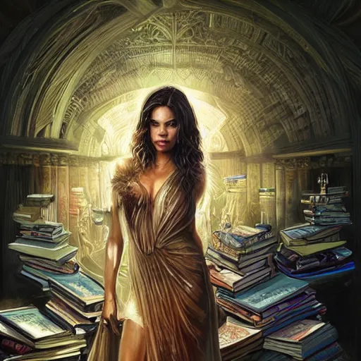 a portrait jenna dewan as the goddess minerva | Stable Diffusion | OpenArt