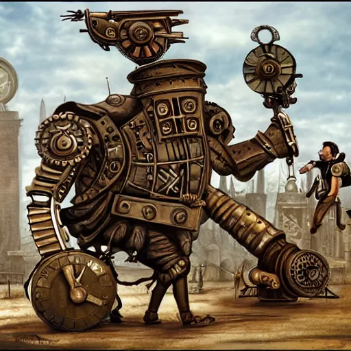 steampunk David and Goliath | Stable Diffusion | OpenArt