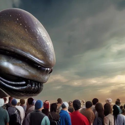 photograph of first alien on earth, posing in disguise | Stable ...