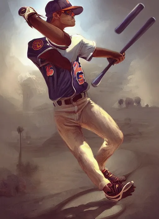 fursona portrait commission of a anthro tiger baseball | Stable ...