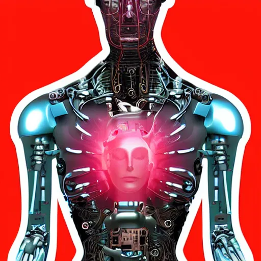 an android covered in pseudo - flesh with invasive | Stable Diffusion ...
