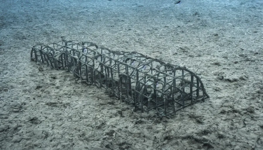 Big budget horror movie, undersea structure seen from | Stable ...