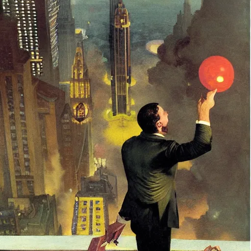 bioshock clumsy businessman adam sandler atop the | Stable Diffusion ...