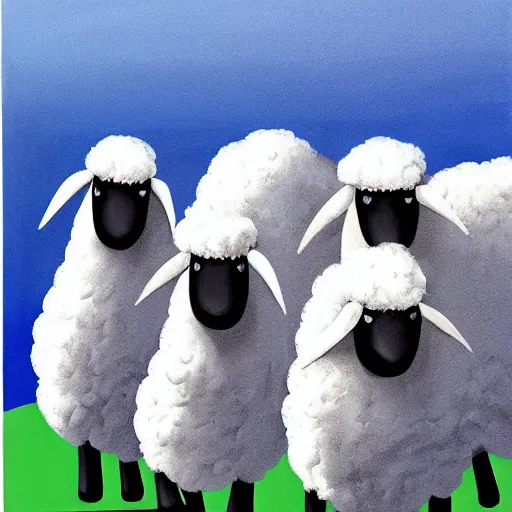 sheep by mackenzie thorpe, giclee on paper | Stable Diffusion | OpenArt