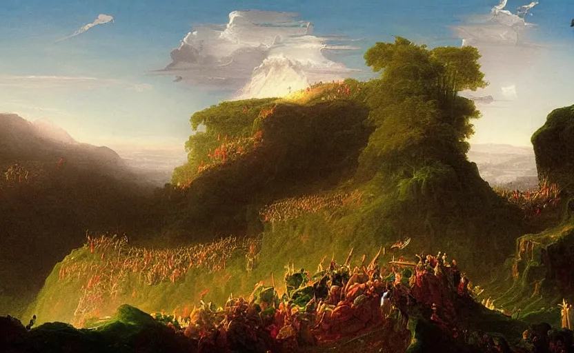 the fall of america, in the style of thomas cole ” | Stable Diffusion ...