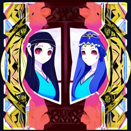 a scene of two beautiful queens facing each other in | Stable Diffusion ...