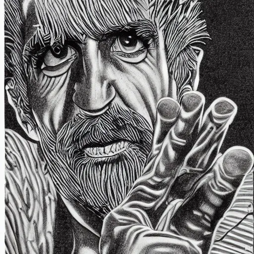 Frank Zappa Gantz manga panel award winning black and | Stable ...