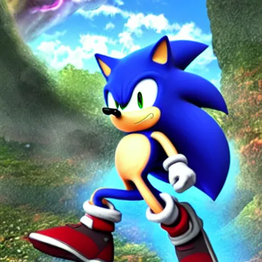 sonic the hedgehog in made in abyss by tsukushi | Stable Diffusion ...