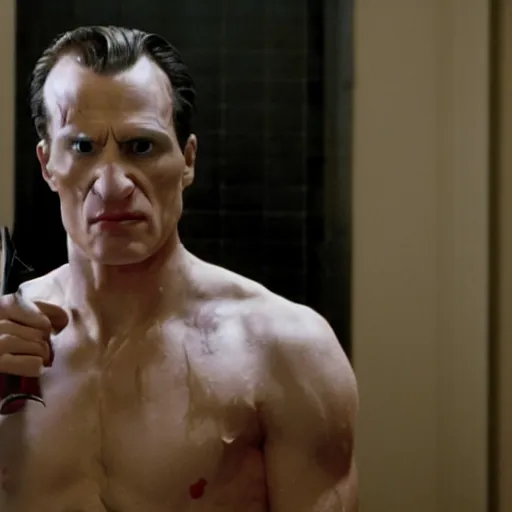 Julius Caesar as The American Psycho, cinematic still, | Stable ...
