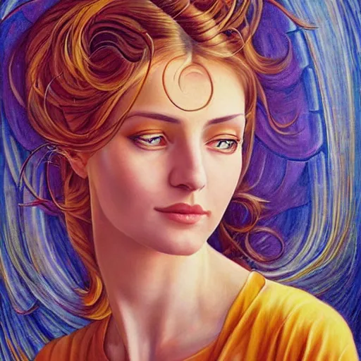 portrait painting of a woman, artwork by otto lohmuller | Stable Diffusion