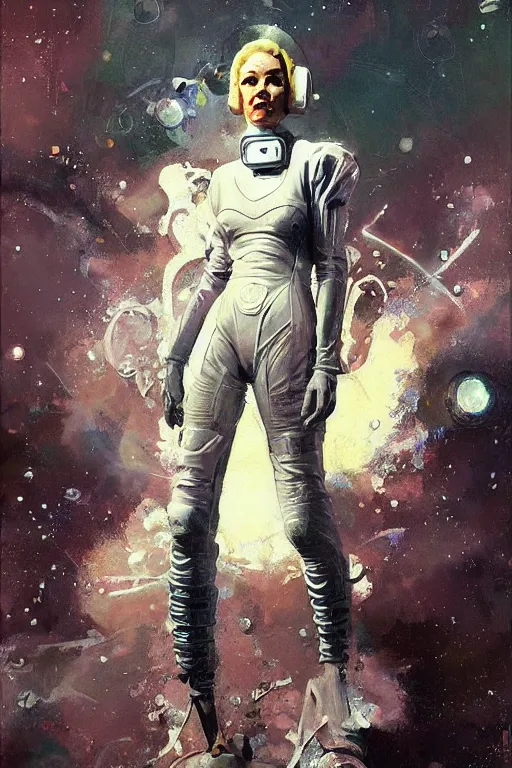 pulp scifi fantasy illustration full body portrait of | Stable ...