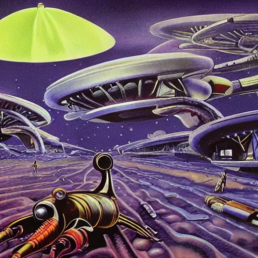 alien invasion of earth, 1 9 6 0 s scifi art style, | Stable Diffusion ...