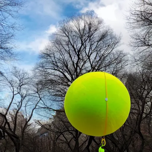 a beach ball floating above a tree, | Stable Diffusion | OpenArt