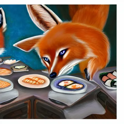 A pastel painting on a large canvas of a marbled fox, | Stable ...