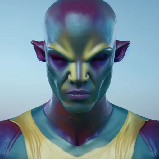 a beautiful athletic male alien god with ombre colored | Stable ...