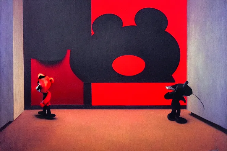 only with red, red thieves with mickey mouse donald | Stable Diffusion ...