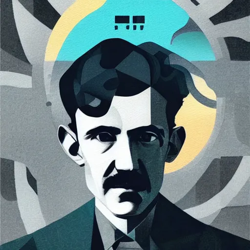 genius nikola tesla profile picture by sachin teng, | Stable Diffusion ...