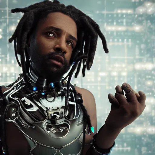 a cinematic film still of rapper a black man with | Stable Diffusion ...