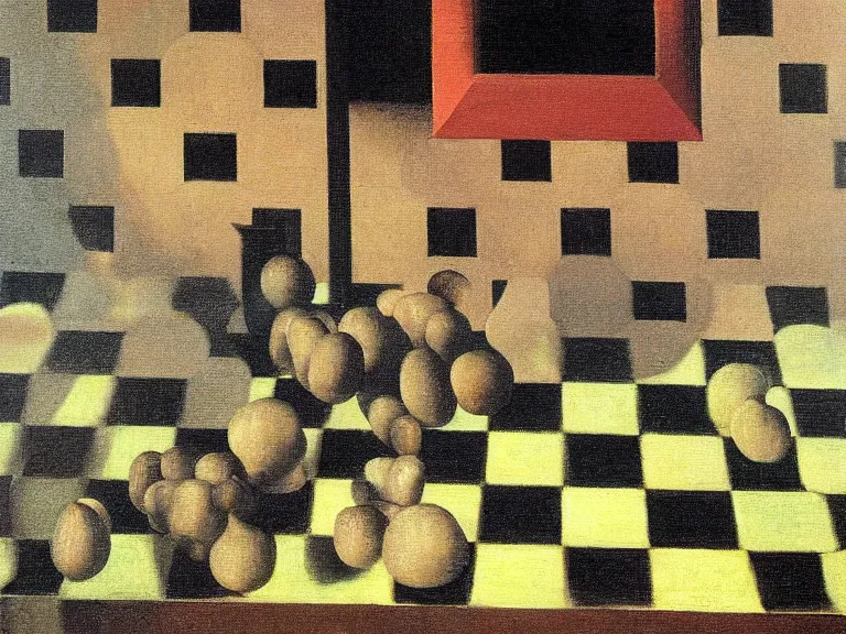 checkers, painting by rene magritte, high detail, high | Stable Diffusion