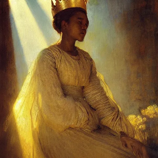 a beautiful portrait of a sun goddess with a golden | Stable Diffusion ...