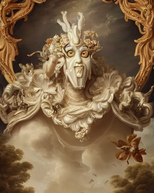 A epic and beautiful rococo painting of the insect | Stable Diffusion ...