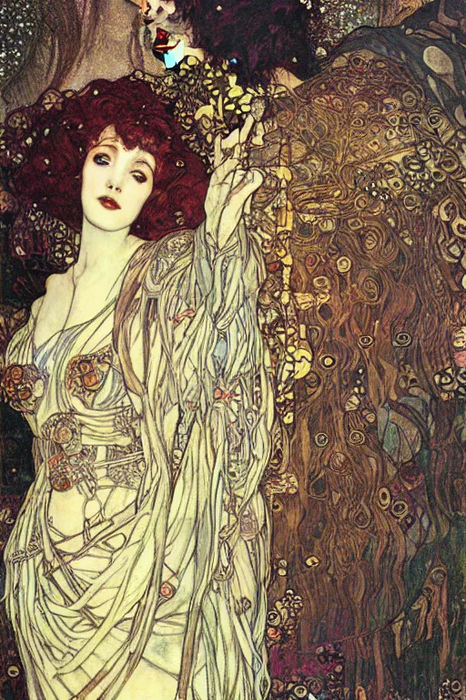 Elven Queen by (Gustav Klimt), ((Alphonse Mucha)), | Stable Diffusion | OpenArt