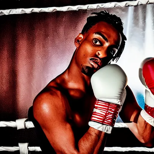playboi carti boxing tony soprano, dynamic lighting, | Stable Diffusion ...