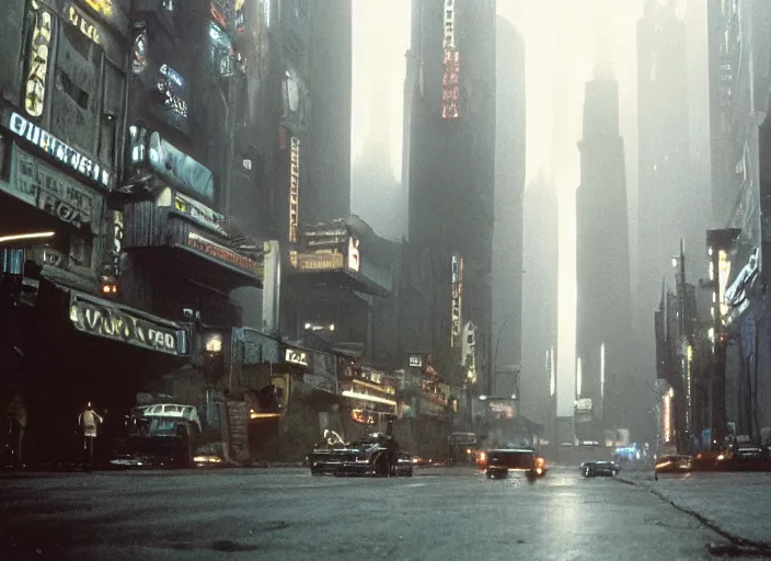 city scene from the 1982 science fiction film Blade | Stable Diffusion ...