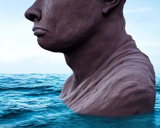 a massive clay sculpture of a surreal distorted human | Stable ...