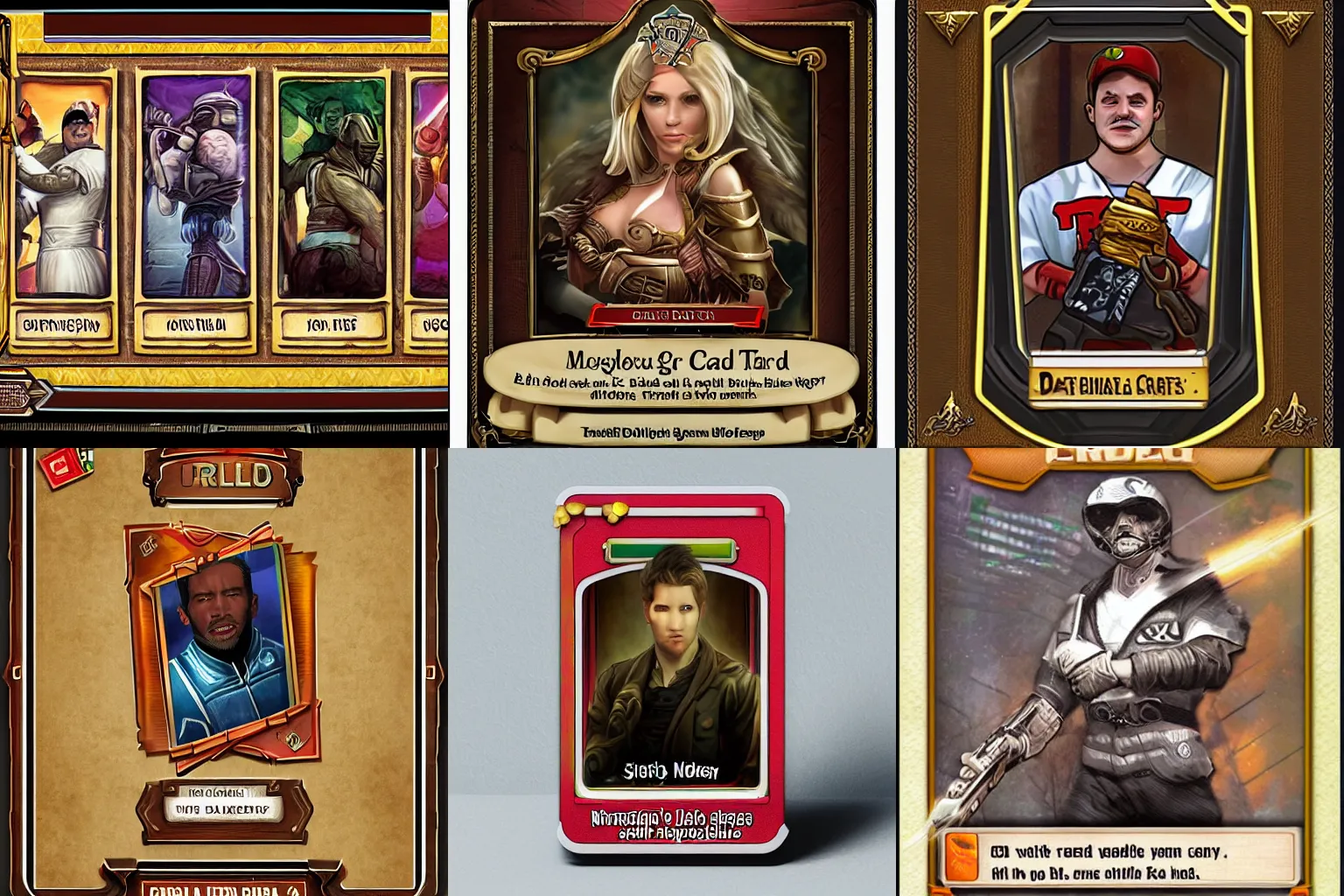 card frame for a digital trading card game | Stable Diffusion