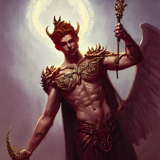 attractive male deity, casting dark magic, summoning | Stable Diffusion ...