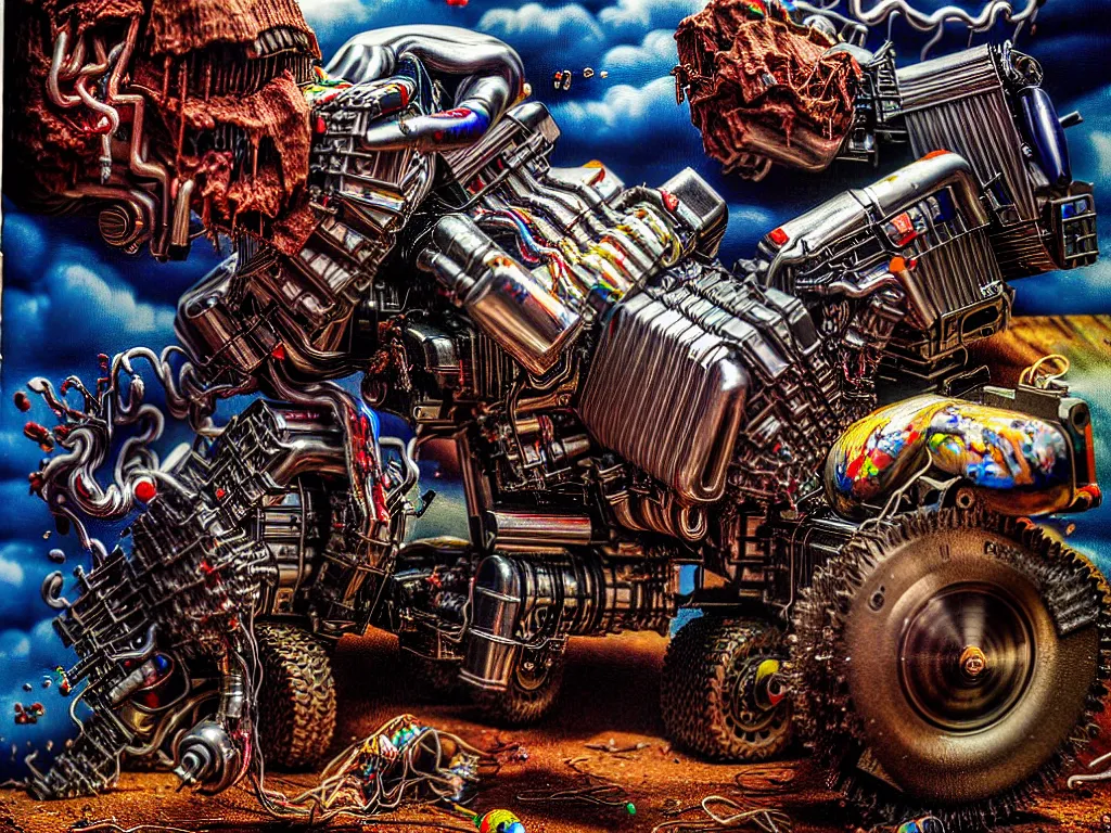 a hyperrealistic painting of a living chrome death | Stable Diffusion ...