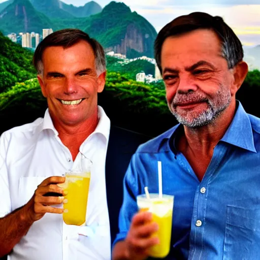 realistic image of Bolsonaro and Lula together | Stable Diffusion | OpenArt