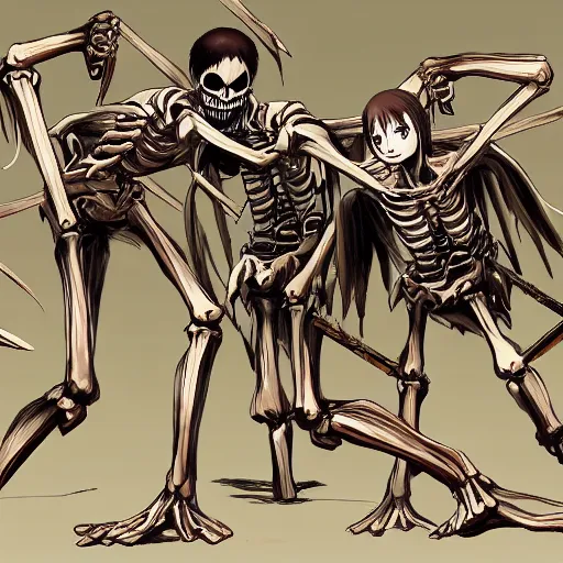 attack on titan skeleton fight highly detailed 4k | Stable Diffusion | OpenArt