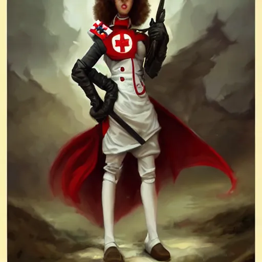 anthropomorphic Borzoi wippet Field Medic, Modern | Stable Diffusion