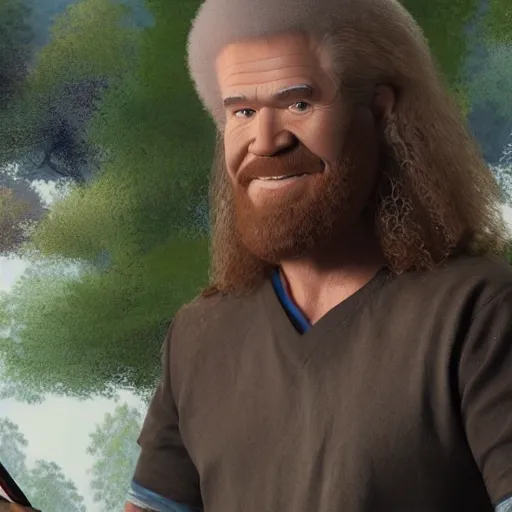 3d render of Bob Ross as a Super Smash bros ultimate | Stable Diffusion ...