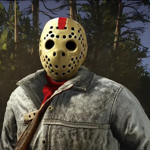 Jason Voorhees in red dead redemption 2 4K detail | Stable Diffusion ...