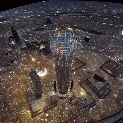 A city on the moon surrounded by a glass dome, | Stable Diffusion | OpenArt