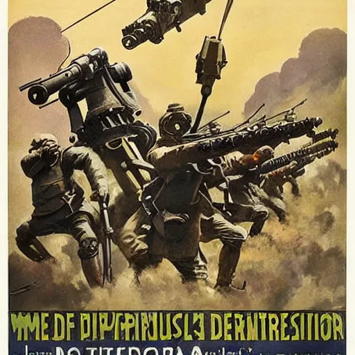 wwi deiselpunk soviet battle mech propaganda art | Stable Diffusion ...