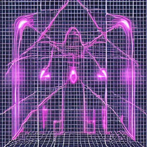 pink wireframe cyberpunk ocean over neon mountain range | Stable Diffusion | OpenArt