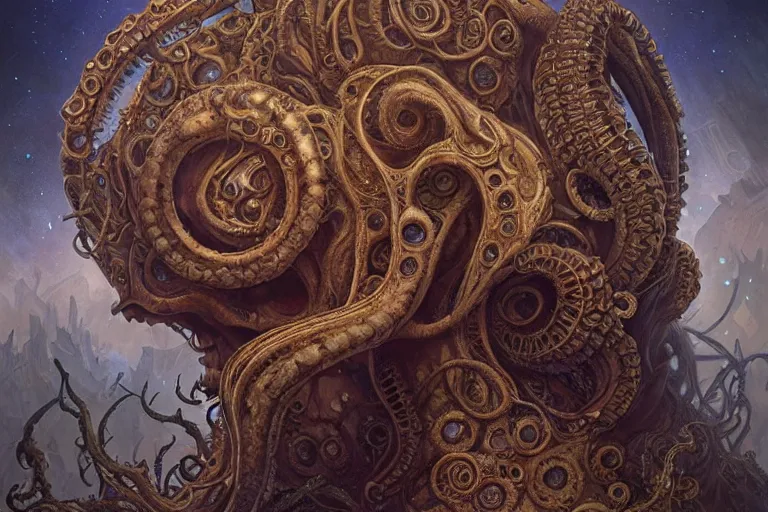 a lovecraftian portrait of cthulhu face of cosmic | Stable Diffusion | OpenArt